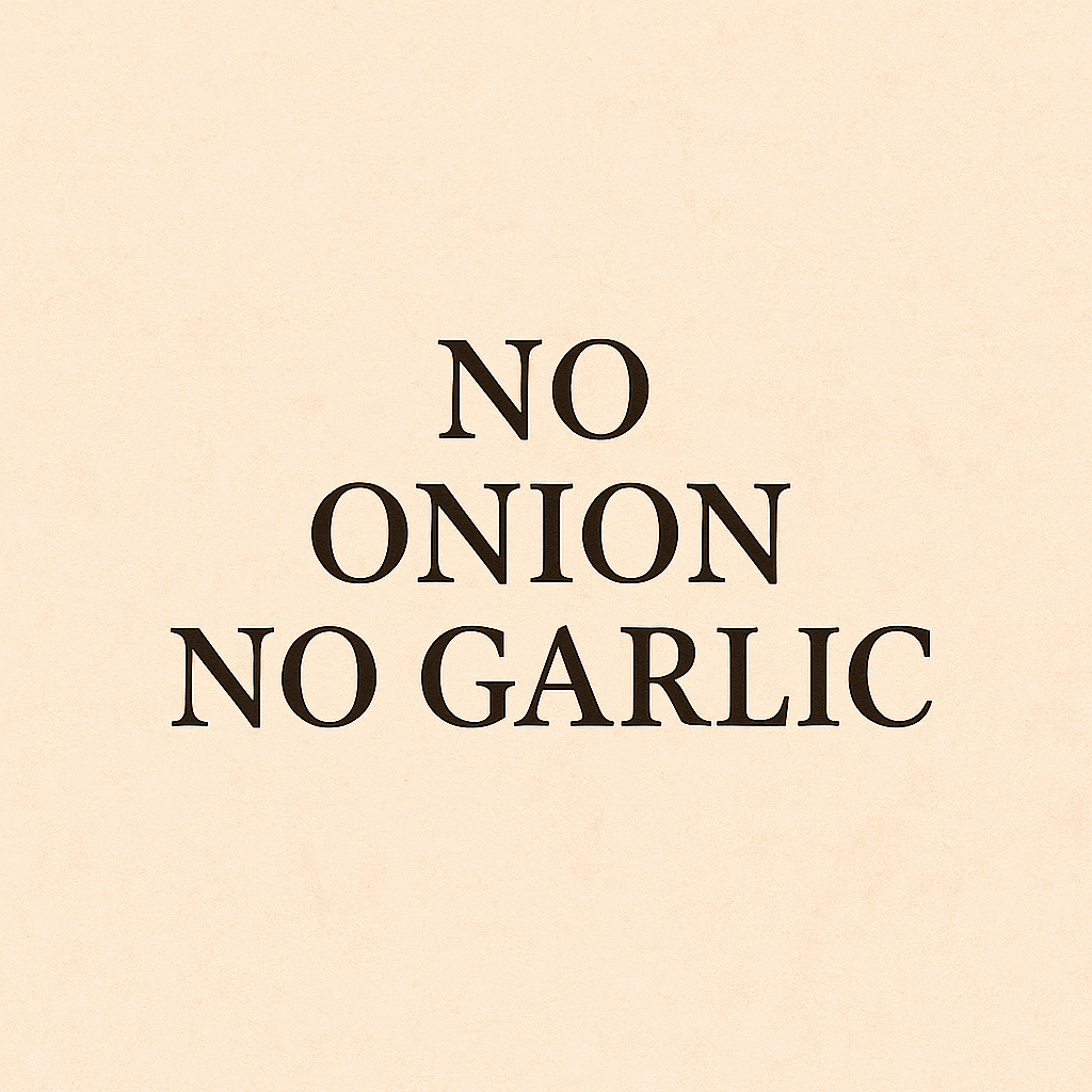 NO ONION NO GARLIC – Govindjee Store Eat Good Any Time